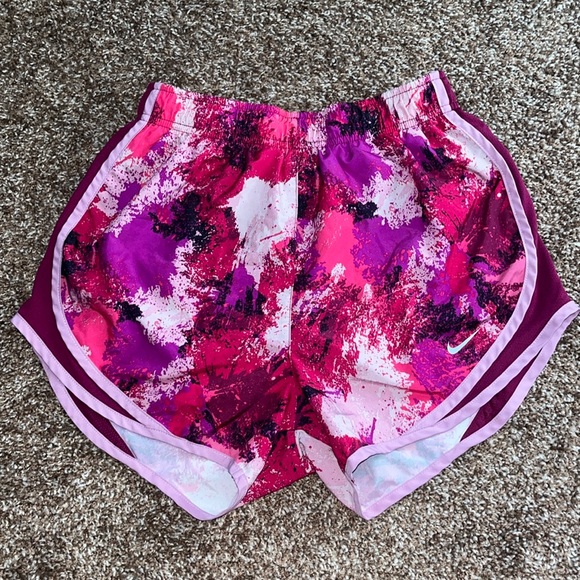 Nike | Shorts | Nike Drifit Splatter Paint Pink Running Shorts | Poshmark